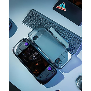 tomtoc Armor Case for Steam Deck/OLED, Steam Deck Hard Shell, Slim Portable Travel Carry Case, Shock-proof, Charging Convenience, with Military Grade Protection, Protective Cover