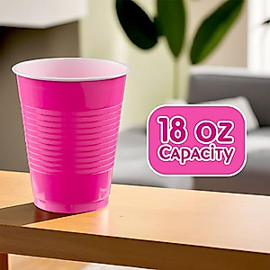 CUP 18OZ PL HI CT BRIGHT PINK (20/20)