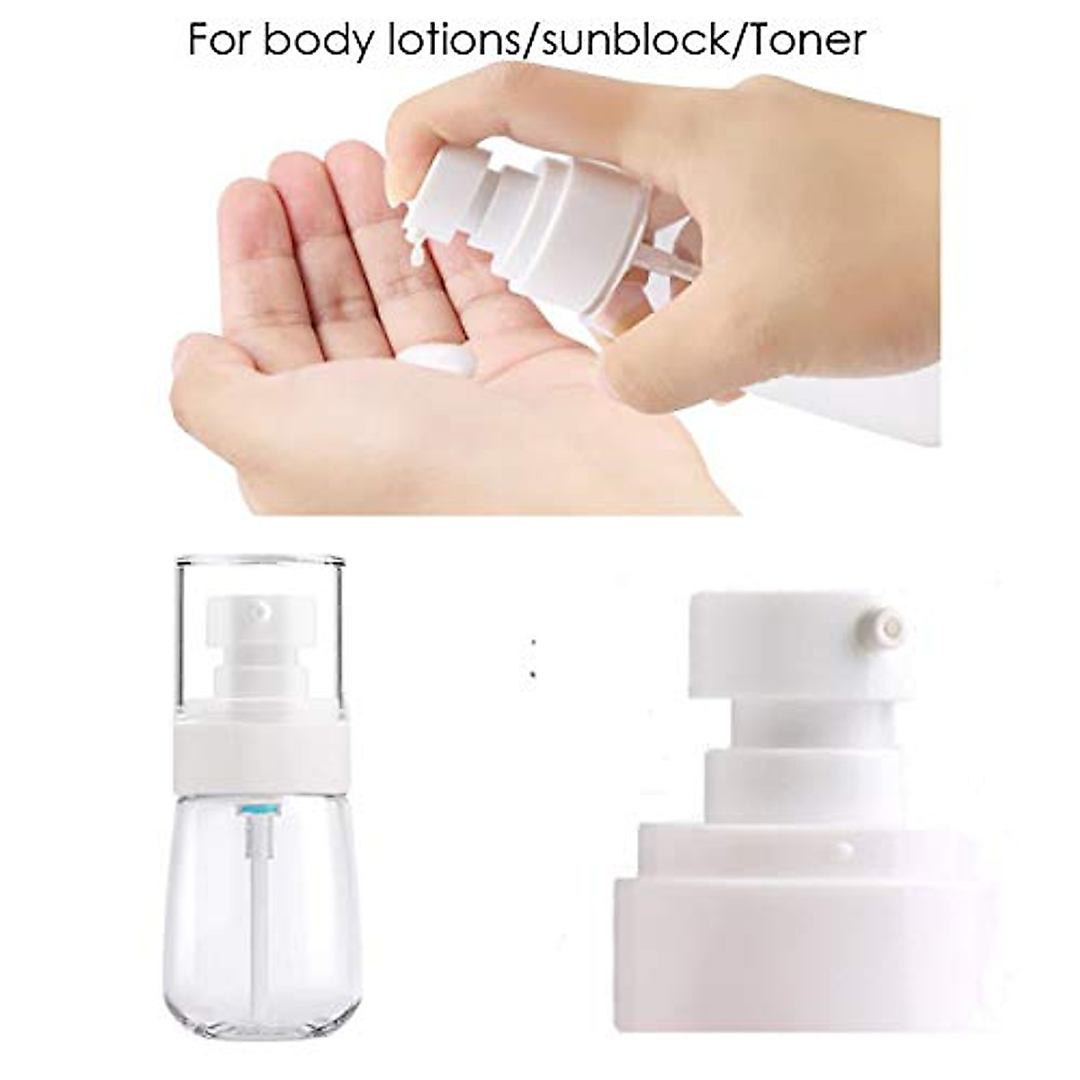 Travel Size Toiletry Bottles Set Tsa Approved Clear Cosmetic Makeup Liquid Containers with Zipper Bag Cosmetic Containers with Lids 12pcs