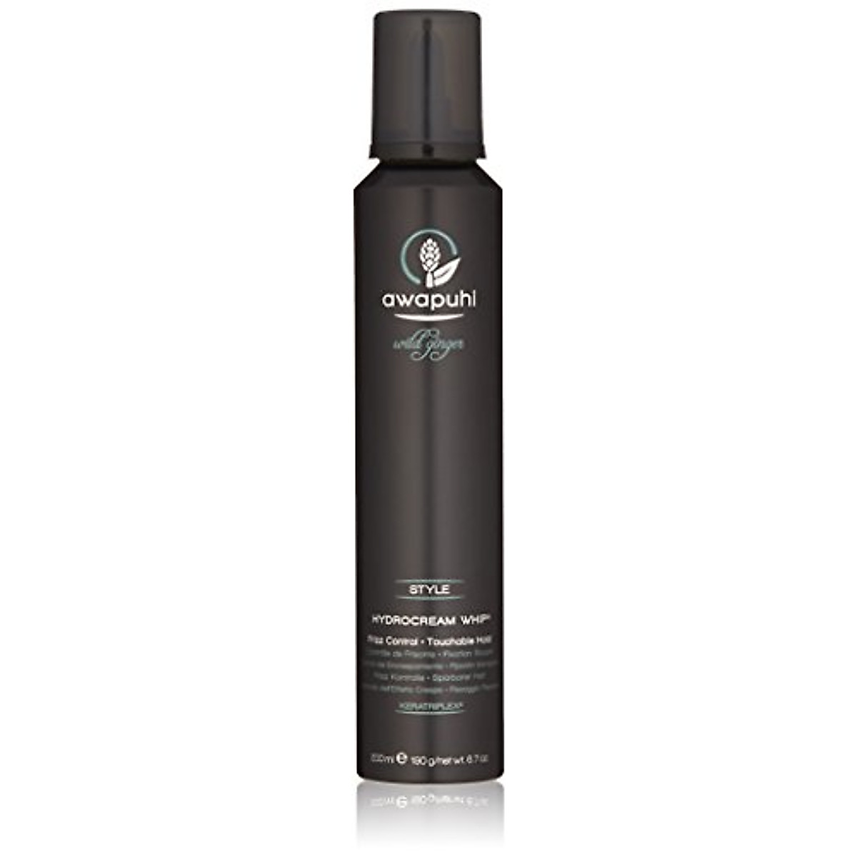 Paul Mitchell Awapuhi Wild Ginger HydroCream Whip Mousse, Frizz Control, Touchable Hold, For All Hair Types, 6.7 oz.