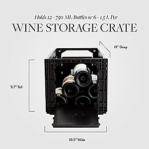 Flexible Wine Storage System for Wine Collectors | Front and Rear Access Door | Stackable Storage Solution | 6 Separate Weinbox Storage Crates | Hold Up To 72 Bottles | Works with All Bottle Shapes