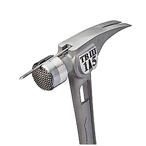 Stiletto TB3MC 15oz. Ti-Bone 3 Titanium Hammer with Milled Face, Curved Handle and New Improved Model Anti-rotational Face