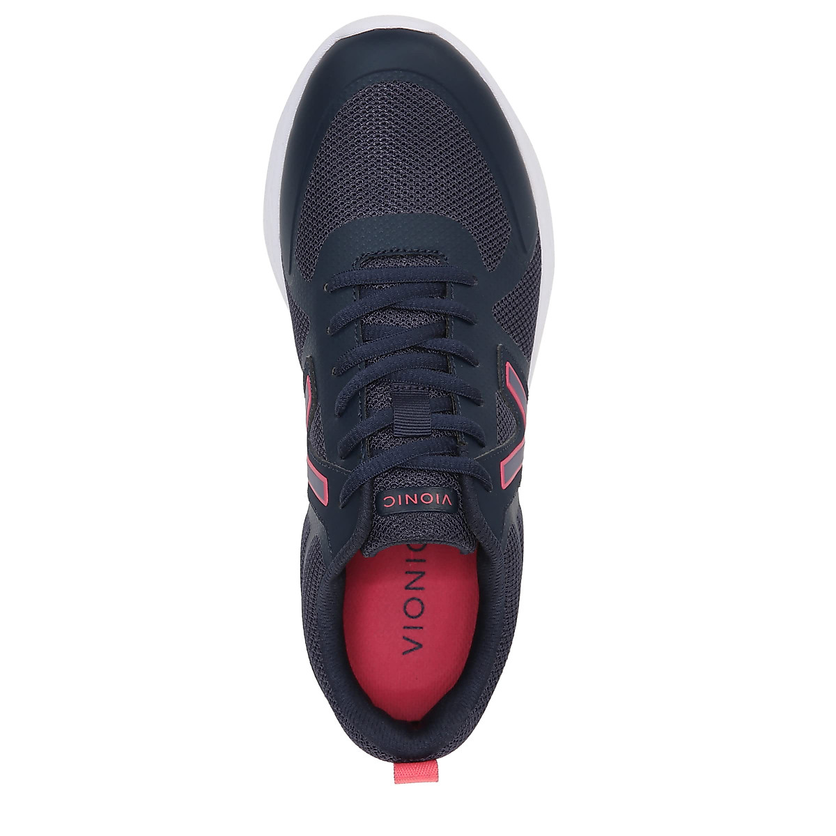 Vionic Miles Ii Women's Sneaker with Orthotic Arch Support Navy/pink - 7 Medium