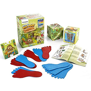 Miniland Educational - Follow The Big Foot Game - Balance, Coordination, And Concentration Activity For Preschool Kids, Promotes Teamwork Plus Cooperation In A Fun Interactive Playset