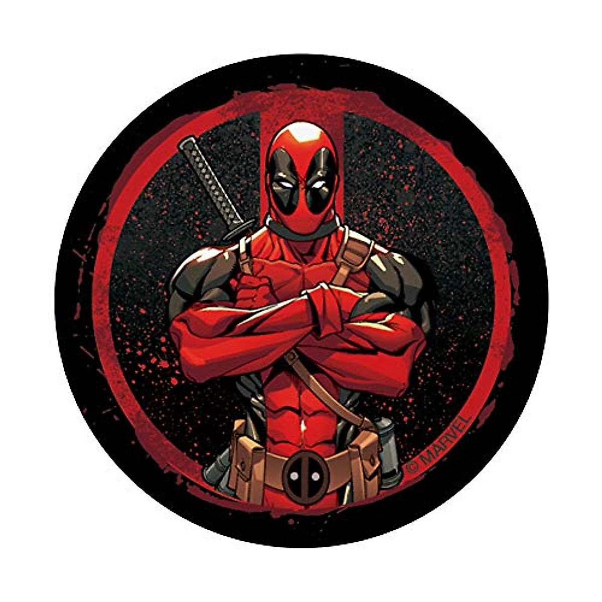 Marvel Deadpool Wade Wilson Icon PopSockets PopGrip: Swappable Grip for Phones & Tablets
