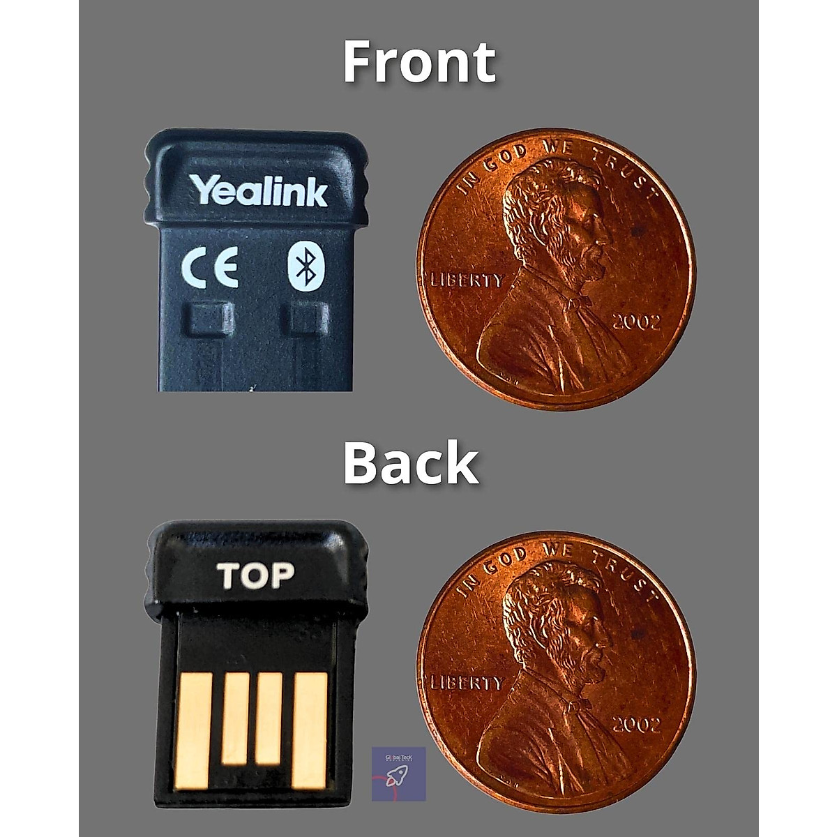 GTW Bundle Yealink BT41 USB Bluetooth Dongle Yealink IP Phones T27G, T29G, T46G, T48G, T41S, T42S, T46S, T48S, T53, Global Teck Microfiber Cloth Included