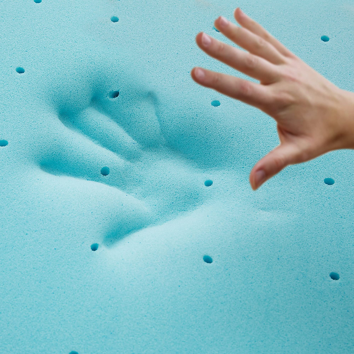 Askme Twin Mattress Topper 4 Inch Ventilated Gel Memory Foam and Firm Foam Support with Bonus Cover, Adjustable Softness Relief Back Pain Breathable and Washable Cover, CertiPUR-US