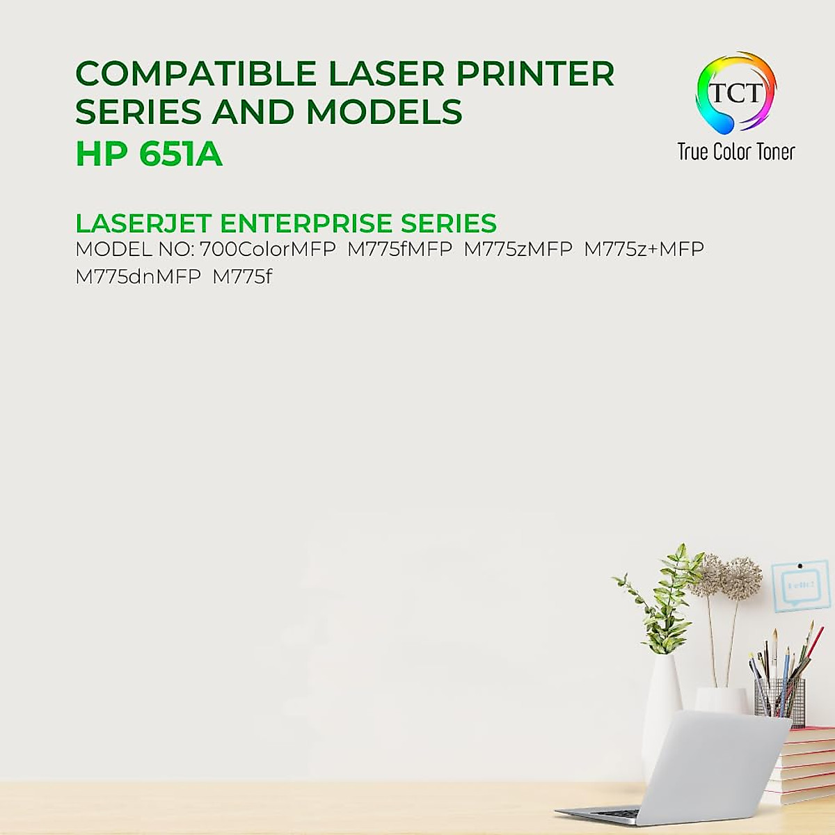 TCT 651A Yellow Toner Cartridge - Premium Compatible Replacement for HP 651A CE342A Works with HP Color Laserjet Enterprise 700 MFP M775dn M775f M775z M775z+ Printers (16,000 Pages)