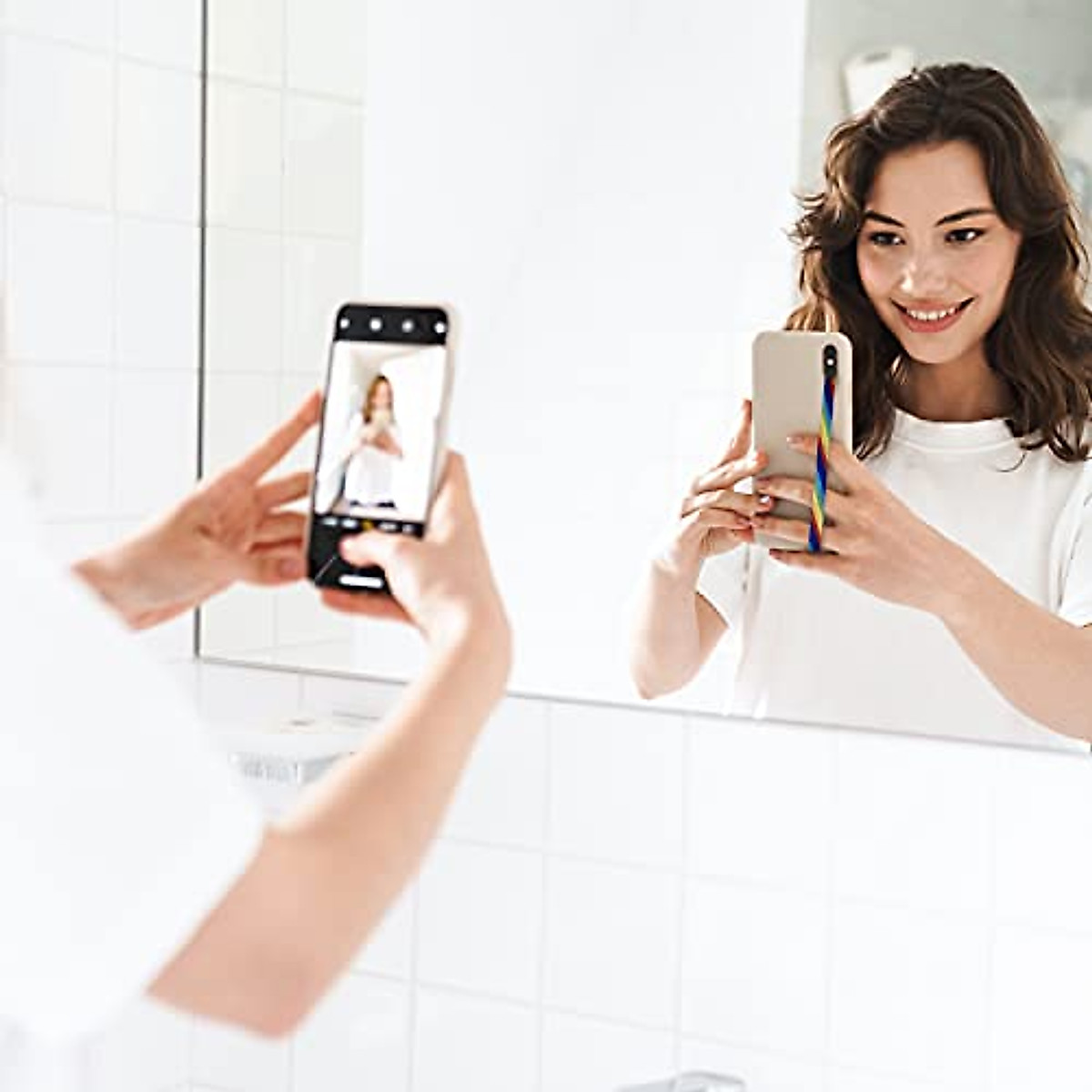 Phone Loop Finger Holder for Phone Case Grip, Finger Loop for Cell Phone Case, Phone Loop Finger Holder (Blue)