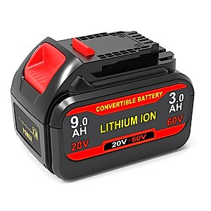 rebicacate 20V/60V Batteries Replace for Dewalt 60V Battery 9.0ah DCB606 DCB609, Compatible with Dewalt 20V/60V Power Tools&Chargers