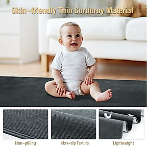 Yecaye Office Chair Mat for Hardwood Floor, 48"×36" Desk Chair Mat, Anti-Slip Low-Pile Chair Mats for Rolling Chair, Non-Curve Office Rug, Multipurpose Computer Chair Mat, Hard Floor Mat, Dark Grey