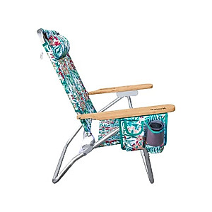 Hurley Mid-Height Wood Arm Beach Chair, One Size, Hawaiian Gardens White