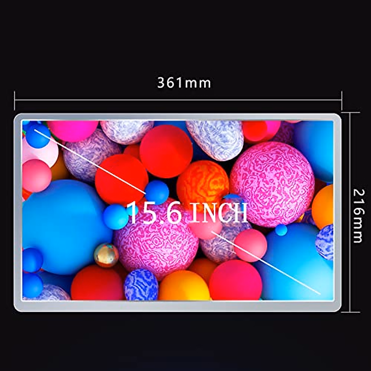 4K 15.6 Inch Laptop Computer Monitor, USB C HDMI Flat Panel Travel Monitor with Smart Case