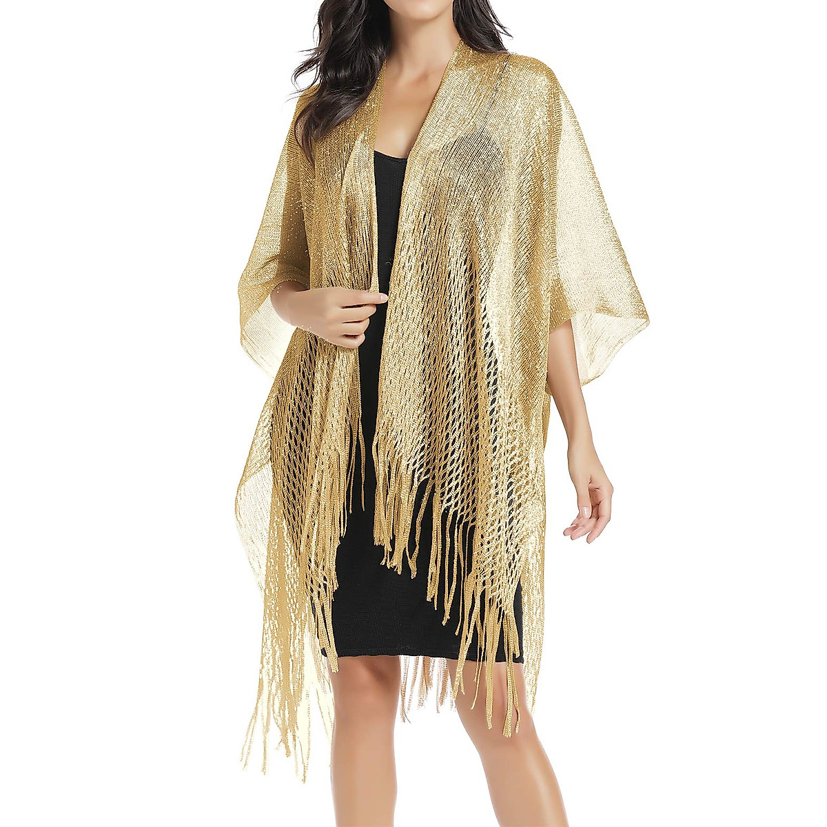 Rheane Gold Kimono Shawls and Wraps