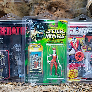 EVORETRO Action Figure Display Case for Kenner, Super7 Reaction Figures, 3.75 in Carded Toy Figures Such as Star Wars, Marvel Legends, Motu, GI Joe, Durable Plastic Retro Blister Protective Cases