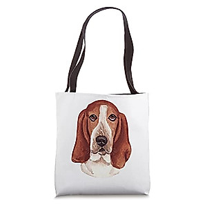Pioneer Country Farm For Woman Cute Watercolor Bassett Hound Tote Bag