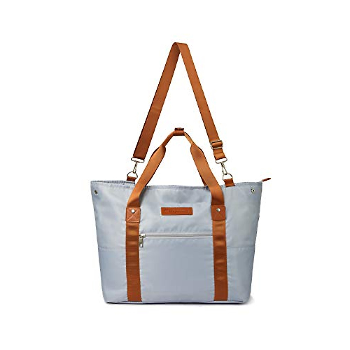 Baby Large Diaper Bag, Maternity Nappy Tote Bags for Mom Organizer Multi-Function Travel Shoulder Bag Waterproof with Stroller Straps, Nappy Changing Pad, Insulated Pockets Grey