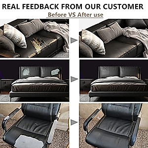 YAFLC Self Adhesive Leather Repair Tape Kit, 4"x 63" Leather Repair Patch for Furniture, Leather Repair Patch for Car seat, Sofas, Couch, Boat Seat （Beige Yellow）