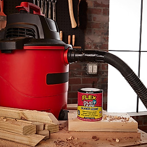 Flex Duct Tape, Super Wide, 4.6 Inches x 20 Feet, Black, Heavy Duty Strong, Multi-Surface, Water, Weather and UV Resistant, Tearable, Perfect for Boxes, No Residue