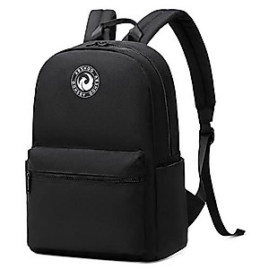 Abshoo Lightweight Backpack for School Classic Basic Water Resistant Casual Daypack Plain Bookbag (Black)
