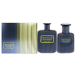 Trussardi Riflesso Blue Vibe Men 3.4 oz EDT Spray, 1oz EDT Spray 2 Pc Gift Set
