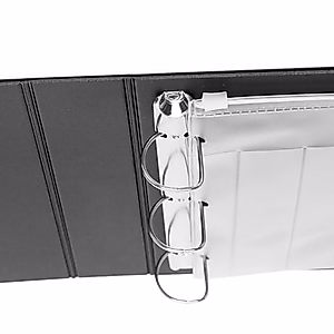 3 Rings Business Check Binder for 3 on a Page Checks, Fit 3 & 9 Holes Check (9" x 13")