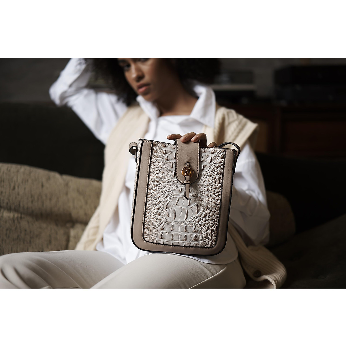 MKF Collection Crossbody Bag for Women Vegan Leather Shoulder Bag Handbag Purse By Mia K