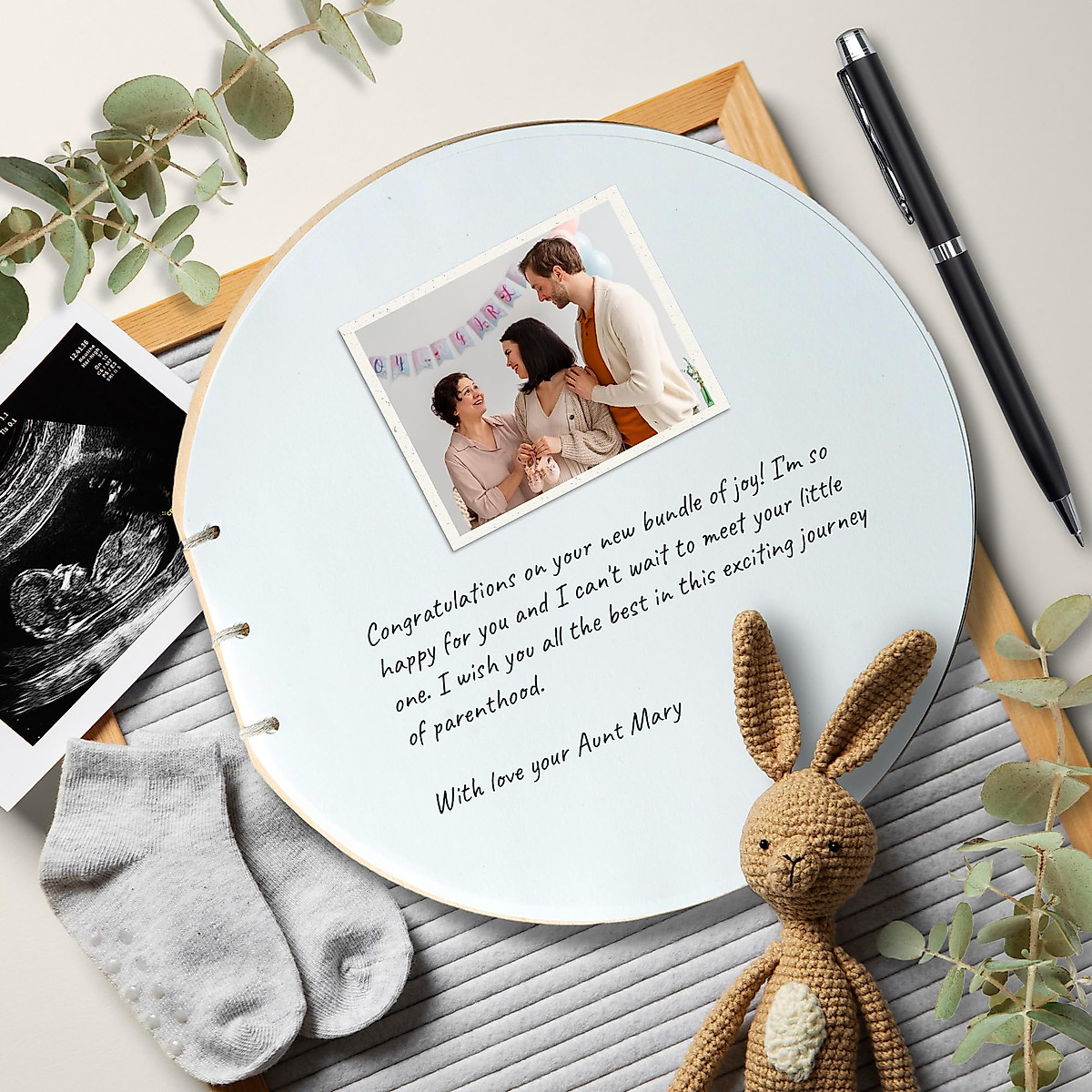 Mikito Elegant Wedding Guest Book – Ideal Baby Shower Guest Book, Memorable for Birthdays & Graduations – Classic Guestbook for Wedding Celebrations - Polaroid Guest Book