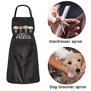 ZJXHPO Golden Inspired Apron Gift Golden Fans Gift BFF Housewarming Gift Friendship Gift Golden TV Show Bib Apron Gift (friend apron)