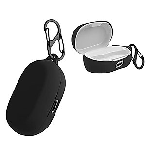 kwmobile Case Compatible with Jabra Elite 7 Pro/Elite 7 Active Case - Silicone Cover Holder for Earbuds - Black
