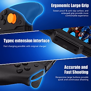ECHZOVE Switch Controller Grip, Ergonomic Switch Wireless Controller with Six-Axis Gyroscope for Gravity Induction, Twin Motor Vibration, Power-Charging Input Port(NOT for Switch OLED)