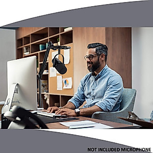 Microphone Pop Filter Compatible with Shure MV7 Microphone - Mic Foam Windscreen Cover for MV7 Microphone to Blocks Out Plosives by YOUSHARES