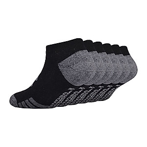Under Armour Boys Multi Pack Performance Tech Low Cut Sock, Black, 4-6