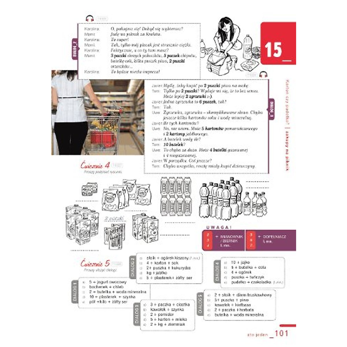 Polski, Krok Po Kroku: Level 1 (A1/A2): Coursebook for Learning Polish as a Foreign Language (Polish Edition)
