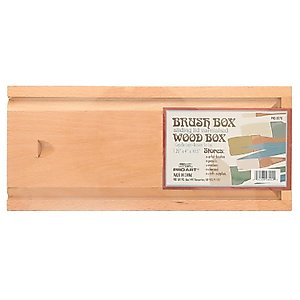 PRO ART Paint, 10-1/2-inch x 4-inch x 1-1/4-inch Brush Box, Natural