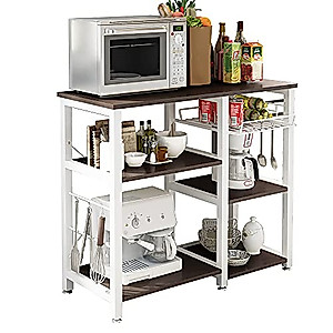 soges 3-Tier Kitchen Baker's Rack Utility Microwave Oven Stand Storage Cart Workstation Shelf, W5s-B