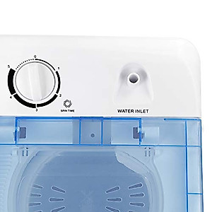 SUPER DEAL Portable Washer Mini Twin Tub Washing Machine 17.6 lbs w/78.8'' Inlet Hose, Gravity Drain Pump, For Camping, Apartments, Dorms, College Rooms, RV's, Delicates and more