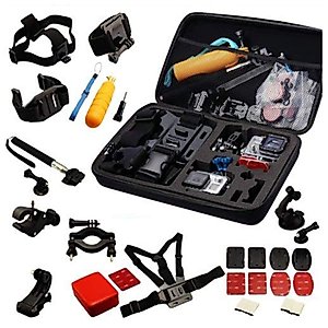 Navitech 30-in-1 Action Camera Accessories Combo Kit with EVA Case Compatible with The PNJ CAM | AEE MD10 WiFi | ST 4K Action Camera | PNJ Cam | AEE S50 PRO| AEE S70 PRO| Cam ST4K