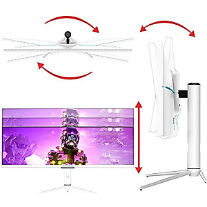 Sceptre IPS 43.8 inch UltraWide 32:9 LED Monitor 3840x1080 up to 120Hz DisplayPort HDMI USB Type-C HDR600 AMD FreeSync Premium Build-in Speakers and remote, Nebula White (E448B-FSN168)