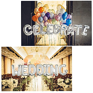 Letter Balloons 40 Inch, Single Silver Letter A Balloons Aluminum Hanging Foil Film Balloon for Baby Shower, Wedding Anniversary, Graduation, Birthday Party Decoration