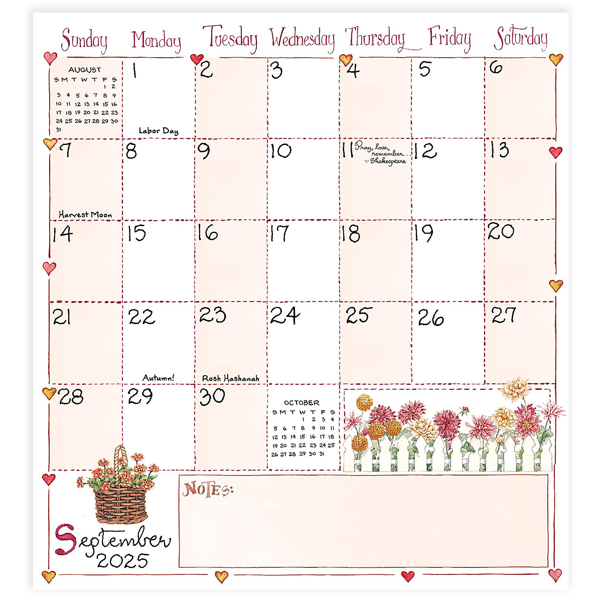 TF PUBLISHING 2024-2025 Susan Branch 2-Year Small Monthly Pocket Planner | 2-Page Large Calendar Grid and Lined Notes Section in Back | Monthly Day Planner for Purse | 3.5" x 6.5"