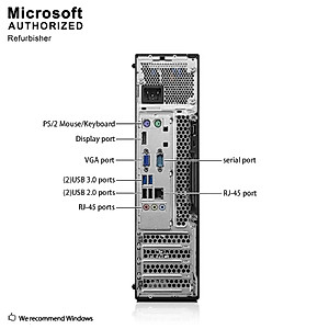 Lenovo THINKCENTRE M700 SFF Business PC, Intel Quad i7-6700 up to 4.0GHz, 16G DDR4, 500G, DVDRW, WiFi, BT 4.0, VGA, DP, Windows 10 64 Bit-Multi Language Supports English/French/Spanish(Renewed)