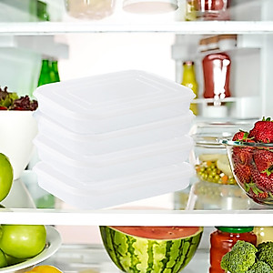 Valuetalk 4 Pieces Bacon Keeper, Plastic Bacon Refrigerator Keeper Storage Container with Lids, Fridge Food Refrigerator Storage Box for Vegetables, Cold Meat Deli, Cheese Container