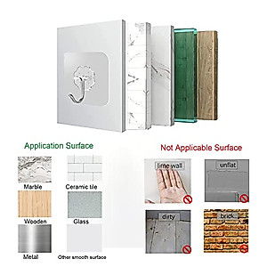 Wall Hooks for Hanging, Heavy Duty Adhesive Hooks, 20 Pack Removable Sticky Ceiling Hooks, Transparent Self Adhesive Shower Hooks,Water & Oil Proof Strong 22lb(Max) Door Coat Hooks