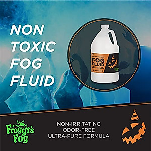 Froggy's Fog Halloween and Party Fog Fluid, High Output Long-Lasting Fog Juice for 400-1500 Watt Water-Based Fog Machines, Great for Pro and Home Haunters, Theatrical Effects, DJs, and More, 1 Quart