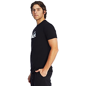 Quiksilver mens Comp Logo Mt0 Tee Shirt, Black, Medium US
