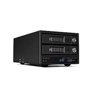 Dune HD Real Vision 4K Duo | D Vision | HDR 10+ | Ultra HD | Media Player and Android Smart TV Box | RTD1619 RD | 2X 3.5/2.5" HDD Racks, HD-Audio, HDMI, BT, WiFi, 4GB / 32GB, MKV, H.265, 4Kp60