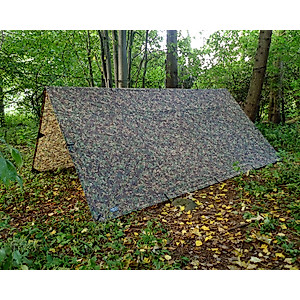 DD Hammocks Tarp 4x4 - MC (13ft x13ft**) - 100% Waterproof - Lightweight & Multifunctional Rainfly Square Camo Tarp Tent Group Shelter for Camping Bushcraft & Scouts
