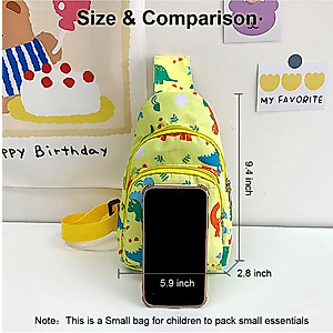 Hiflyer Kids Crossbody Bag Kids Sling Bags, Small Nylon Sling Bag for Kids Travel Bag for Kids, Cartoon Sling Bag for Kids (Pink)