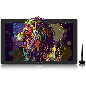HUION KAMVAS 22 Plus Graphics Drawing Tablet with Screen Full Laminated QD 140% sRGB, Android Support Battery-Free 8192 Levels Pressure Stylus Tilt Drawing Pen Tablet, 21.5" Drawing Monitor with Stand